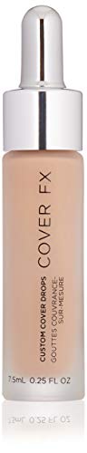 COVER FX Custom Cover Drops, Multi-Use Shade-Adjusting Liquid Foundation and Concealer Makeup, Vegan & Cruelty-Free Lightweight Skin Enhancer, 0.25 Fl Oz, P Light 1