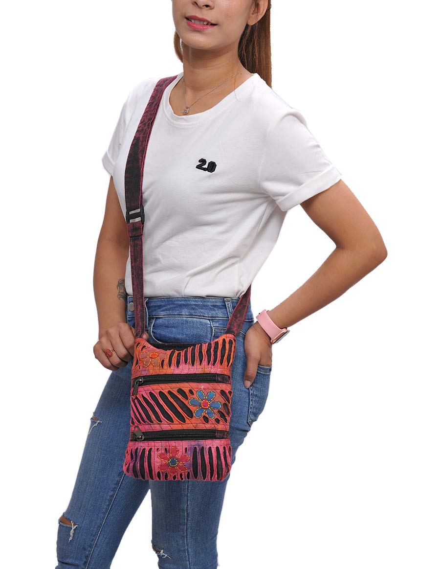 THE COLLECTION ROYAL Flower Patch Mini Crossbody Bag (Red)