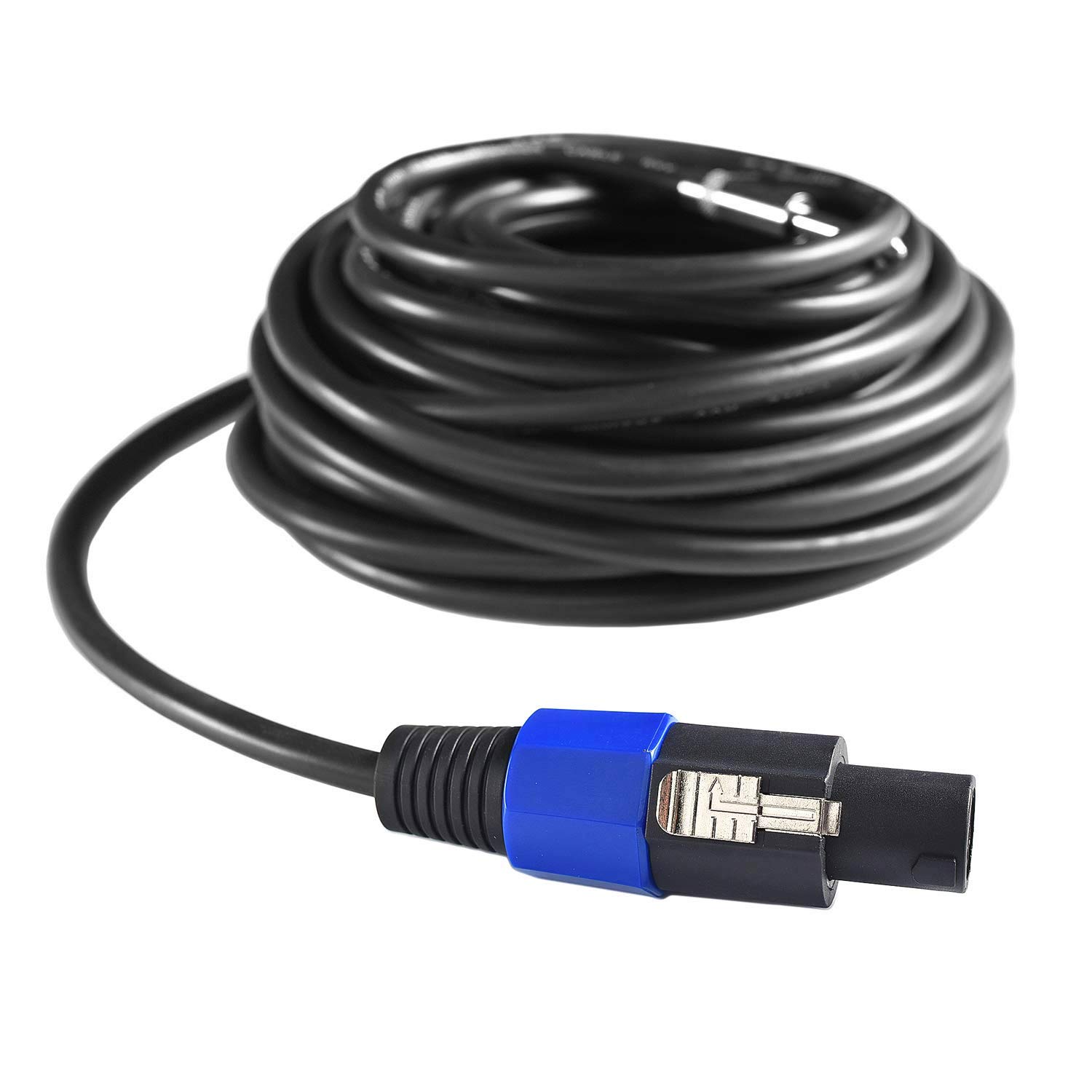 Yoico 2Pcs 100 Feet Professional Speakon to Speakon Cables Wire Speaker Audio Amplifier Cord 7mm with Twist Lock