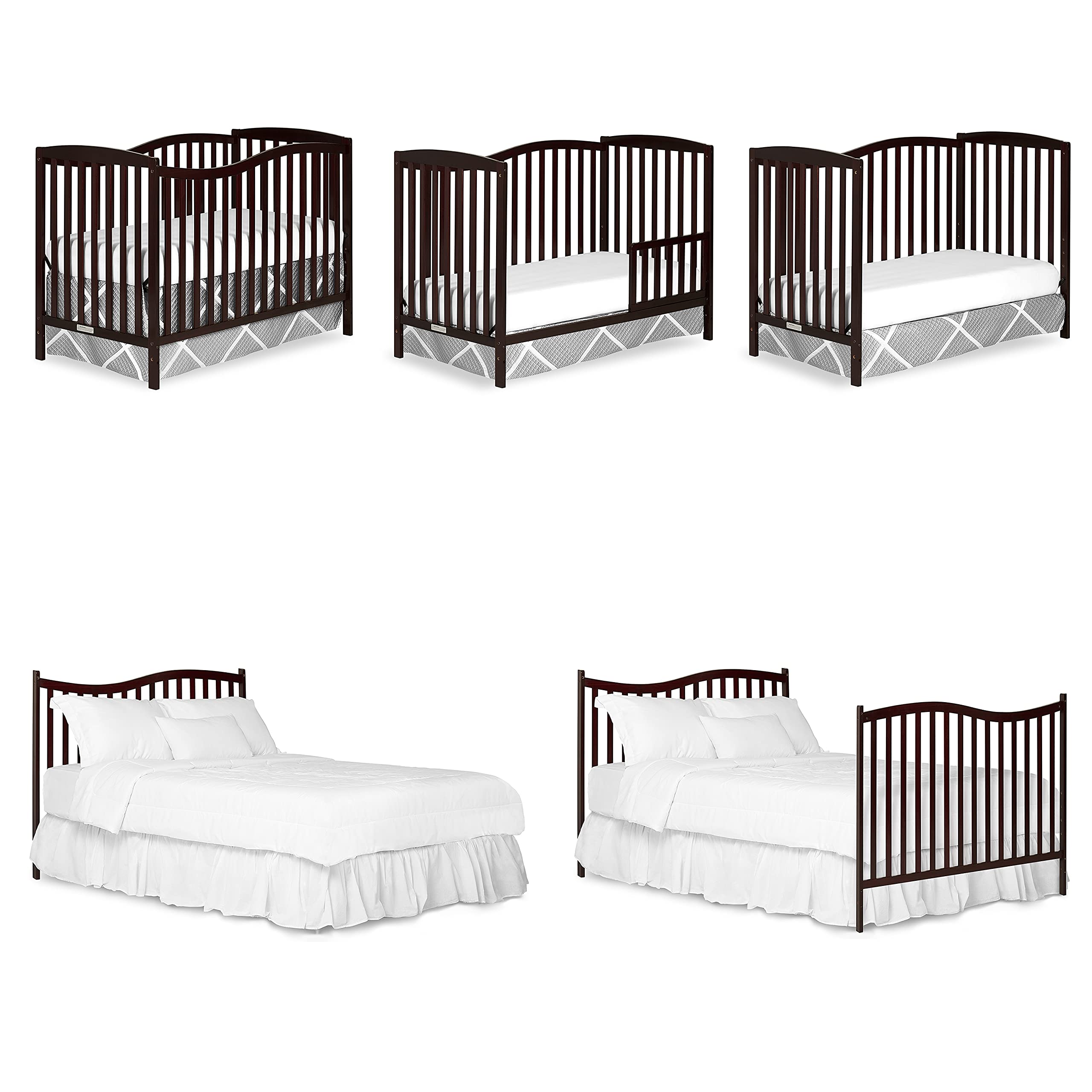 Dream On Me Nursery Essentials Bundle of Dream On Me Chelsea 5-in-1 Convertible Crib, Dream On Me Ashton Changing-Table, with a Dream On Me Twilight 5” 88 Coil Inner Spring Crib and Toddler Mattress