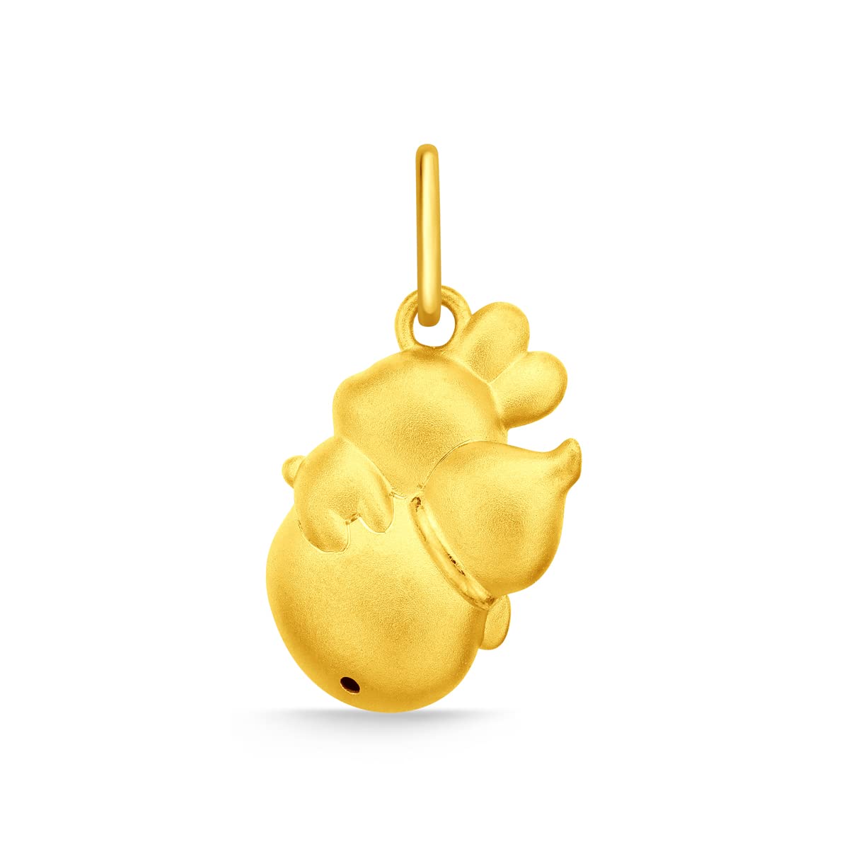 CHOW TAI FOOK 999 Pure 24K Gold Year of Rabbit Hugging Hulu Bunny Pendant