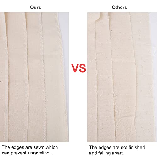 Muslin Fabric Cotton Cloth 62 Inch Wide by Yard (5.4YARDS, Natural Thin)