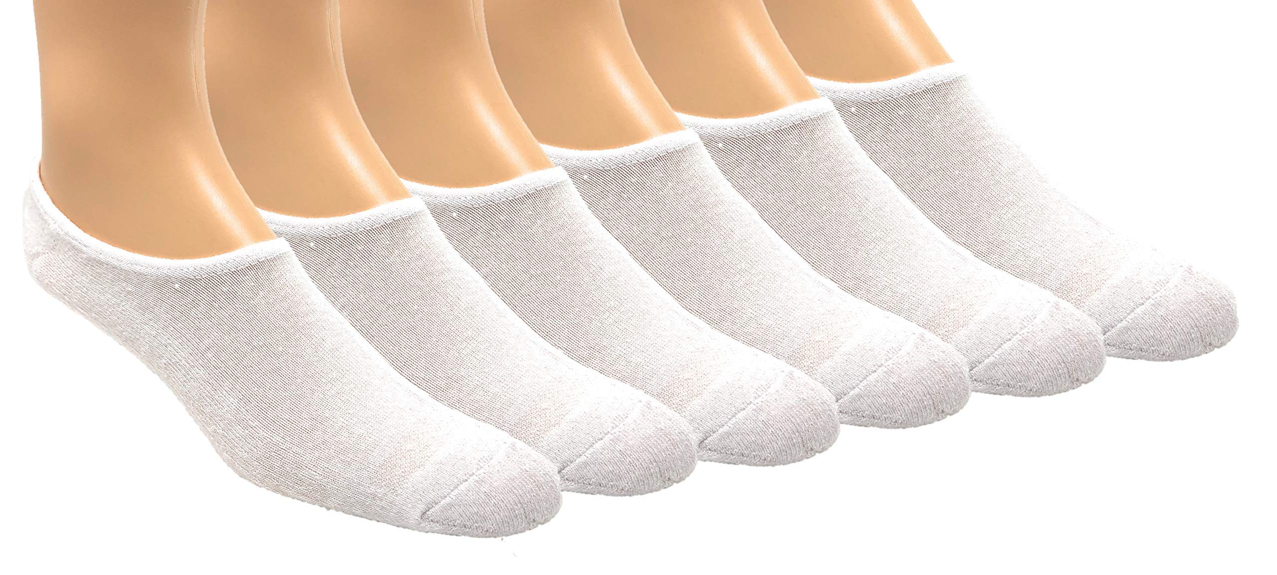 Converse Mens 6 Pack Low Cut Socks No Show Made For Chucks (White), 43994