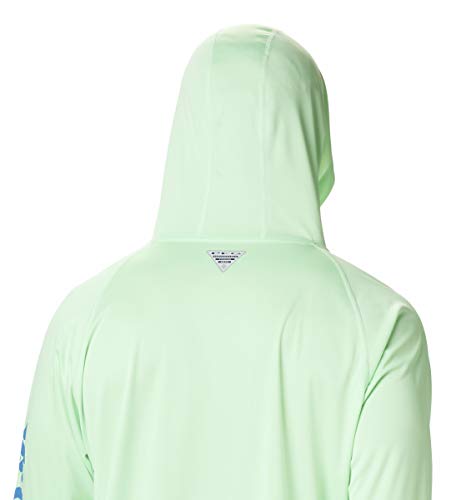 Columbia Men's Big Terminal Tackle Hoodie, Key West/Vivid Blue Logo, X-Large Tall