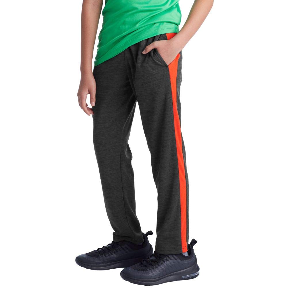 C9 Champion boys Open Leg Knit Sweatpants, Ebony/True White, 24", Large US