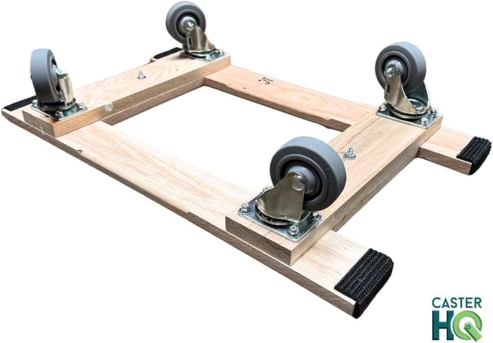 Heavy-Duty Oak Furniture Dolly β 18"x30" 4-Wheel Moving Dolly, 1000 lbs Capacity β Made in USA, Ideal for Professional Movers