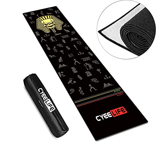 CyeeLife Dart Board Mat with Carrying Bag&Throw line for Steel and Soft Tip Darts Games with Start Lines