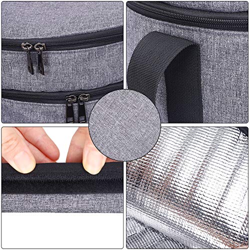 Double Decker Casserole Carrier for Hot or Cold Food,Pie Carrier,Casserole Carrier,Casserole Dish Carrying Case,Insulated Food Warmer Bag for Picnic