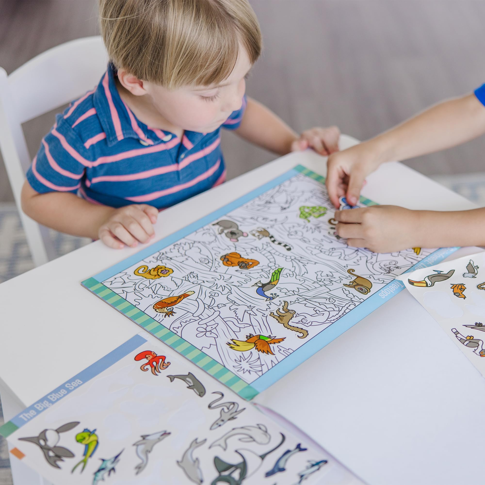Melissa & Doug Seek and Find Sticker Pad, Animals (300+ Stickers, 14 Scenes to Color) - FSC Certified