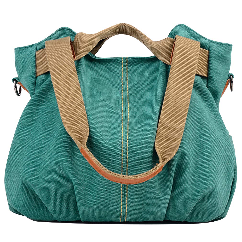 coofig Womens Canvas Handbags Bulk Hobo Tote Bags Vintage Retro Casual Shoulder Bags (blue)