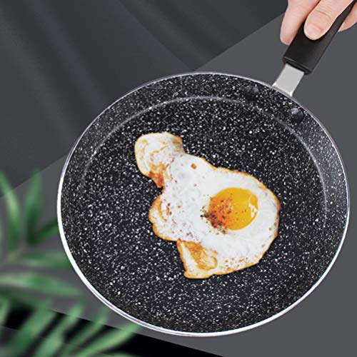 DOITOOL 6 Inch Metal Fry Pan Nonstick Frying Pan Egg Pan Skillet Practical Kicthen Cookware for Home Restaurant Black