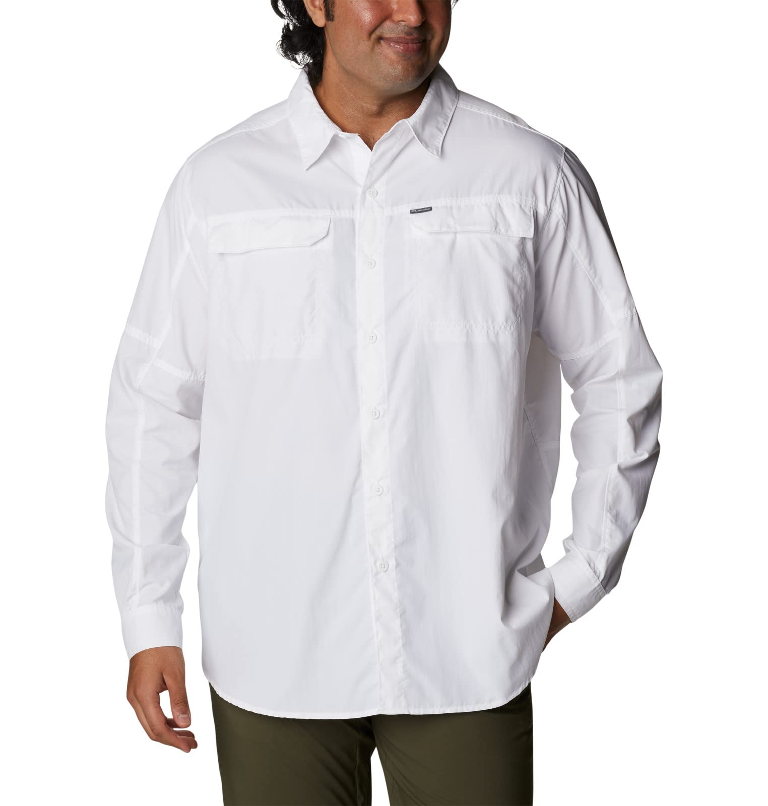 Columbia Men's Silver Ridge 2.0 Long Sleeve Shirt, White, XXL