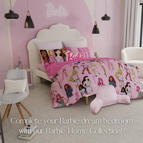 Franco Barbie Movie Luxe Super Soft Plush Squishy 17" Inch Logo Decorative Pillow