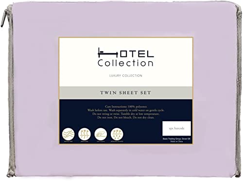Hotel Collections Sheet Set Hotel Luxury 1800 Bedding Sheets & Pillowcases Extra Soft Cooling Bed Sheets - Deep Pocket up to 17 inch Mattress - Wrinkle, Fade, Stain Resistant 4 Piece (Full, Lavendar)