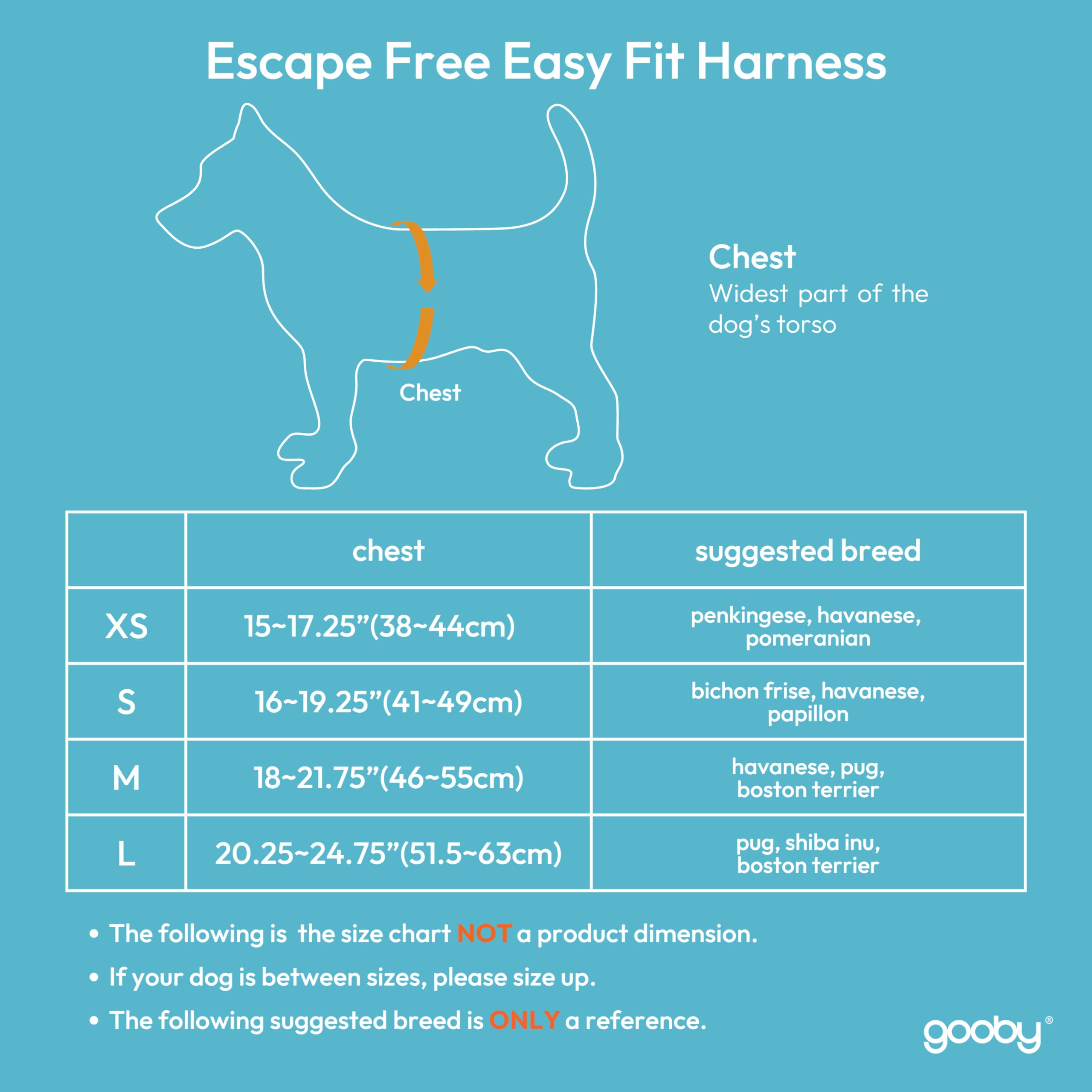 Gooby Turquoise X-Small Easy Fit Harness - No Pull Patented Design for Small Dogs with Quick Release Buckle