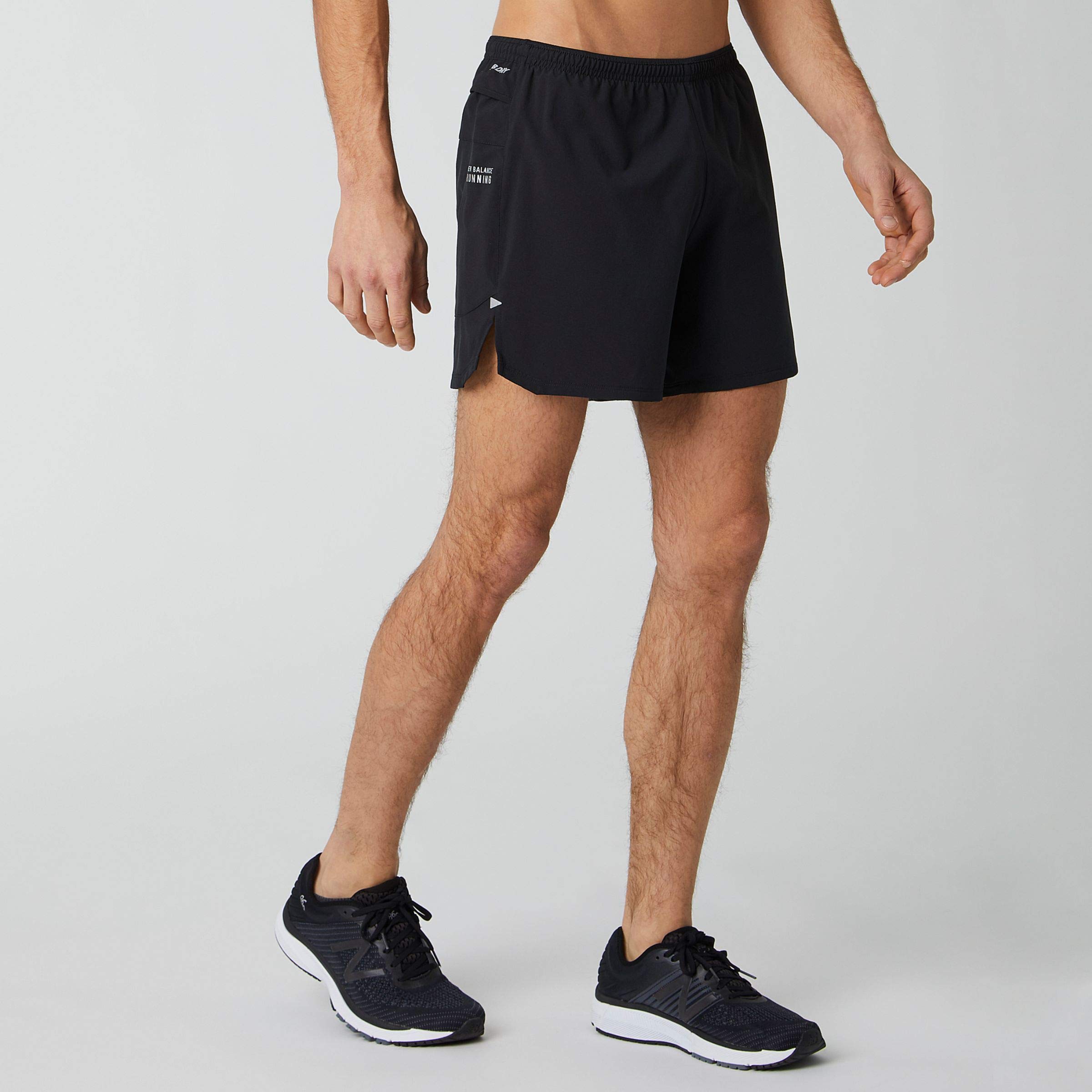 New Balance Men's Impact Run 5 Inch Short, Black , Large