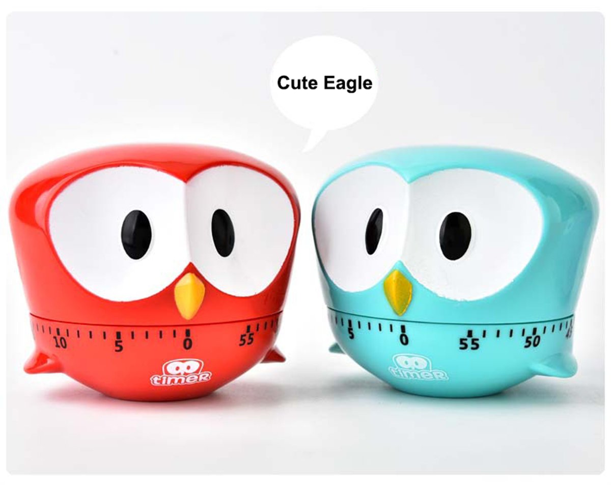Cute Kitchen Timer-Loud Eagle Mechanical Boiled Egg Timer for Cooking,Sports,Beauty,Study (Blue Eagle)