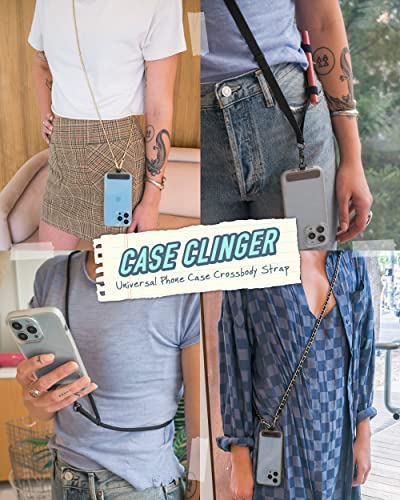 Smartish Phone Lanyard - Case Clinger - Universal iPhone Holder with Detachable Crossbody Shoulder Neck Strap - Gold Snake Chain