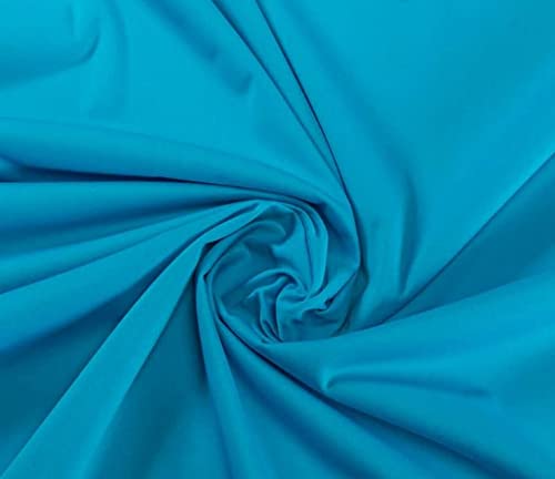 PUL P.U.L. 1 mil Poly-Urethane Laminated Diaper Cover Water Resistant Aqua Blue Solid Fabric by The Yard