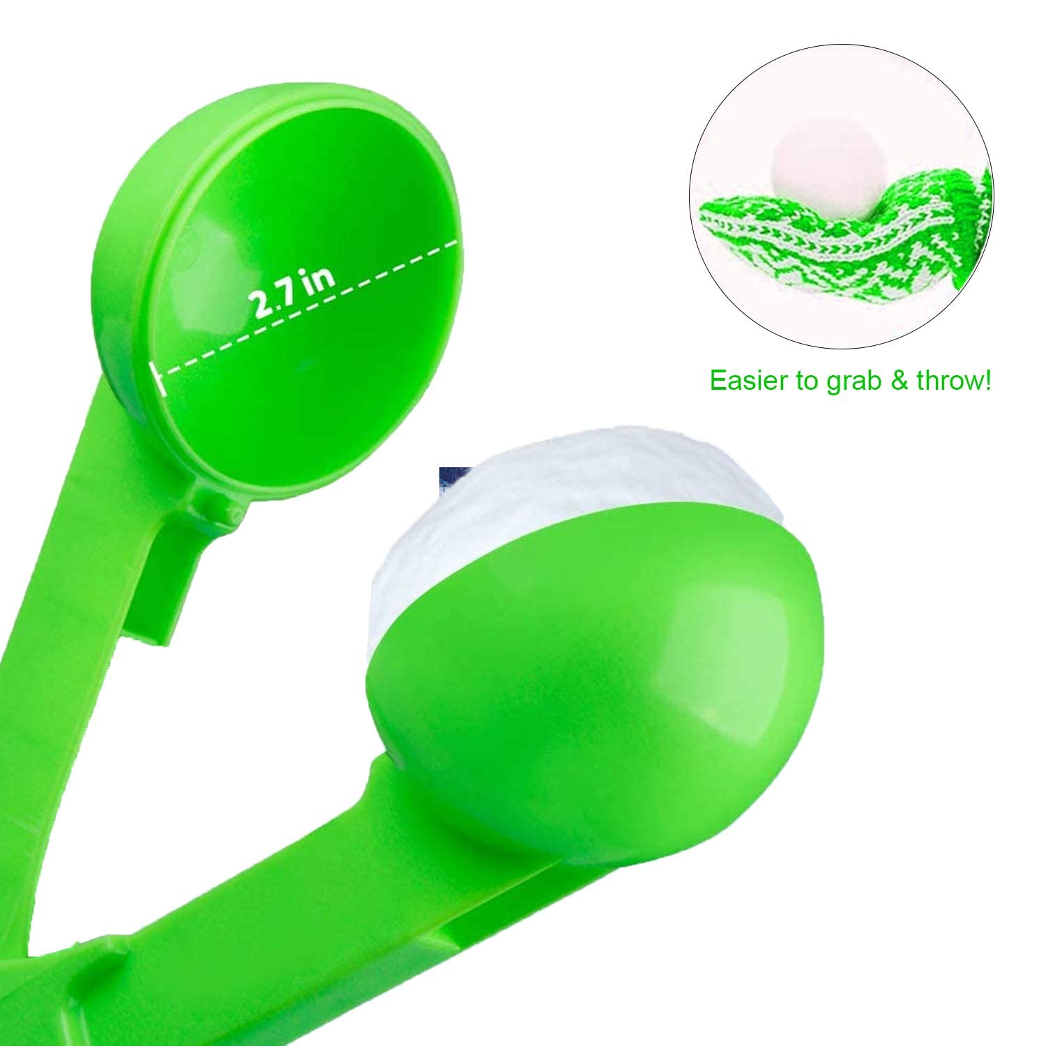 CREPRO 3-Pack Snowball Makers Snow Toys for Kids Outdoor Winter Perfect Snowballs Maker Shape