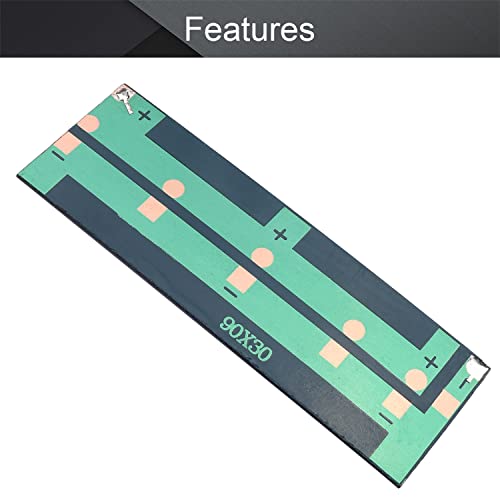 Fielect 5.5V 50MA Polycrystalline Mini Power Small Solar Panel Module DIY for Light Toys Charger 90x30mm,1Pcs