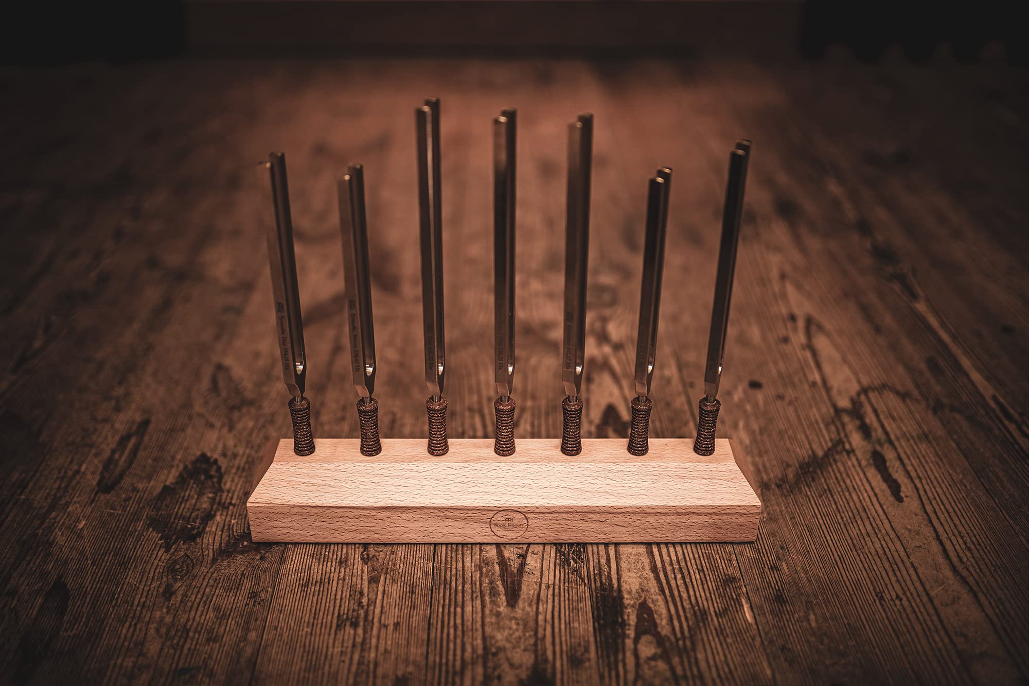 Planetary Therapy Tuning Fork 7 Piece Chakra Set with Exact Pitch and Frequency β MADE IN GERMANY β For Meditation, Sound Healing and Yoga, 2-YEAR WARRANTY