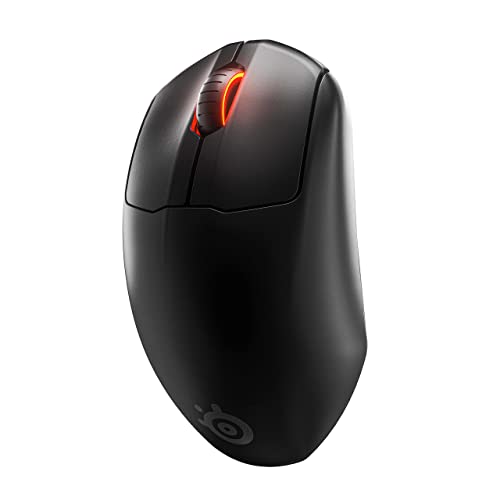 SteelSeries Prime Mini Wireless FPS Gaming Mouse – 100 Hour Battery – USB-C – 18,000 CPI TrueMove Air Optical Sensor – 5 Programmable Buttons – Magnetic Optical Switches – Mini Form Factor (Renewed)