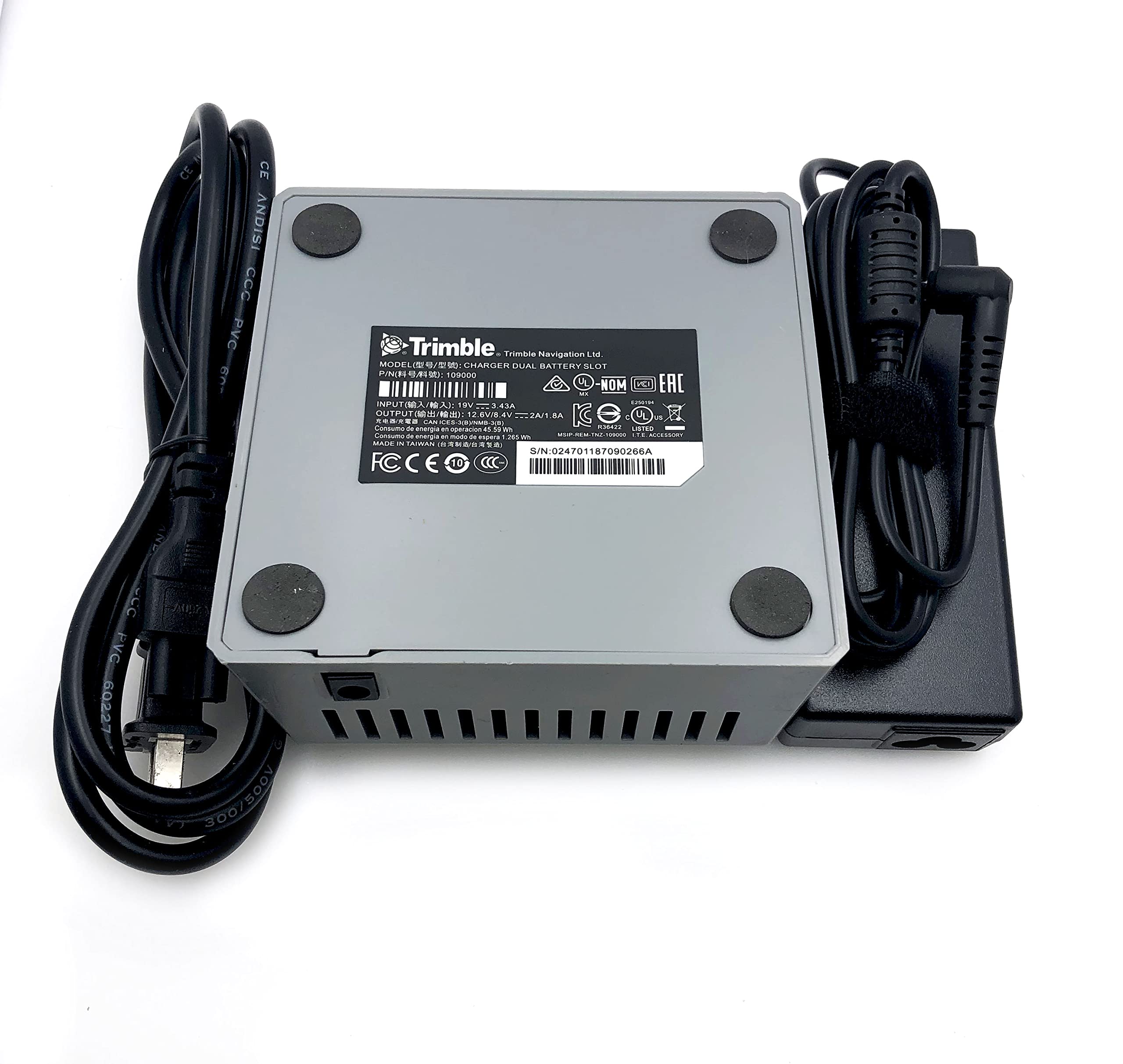 New Dual Slot/ 2 Slot Battery Charger for Trimble G.P.S, Total Station