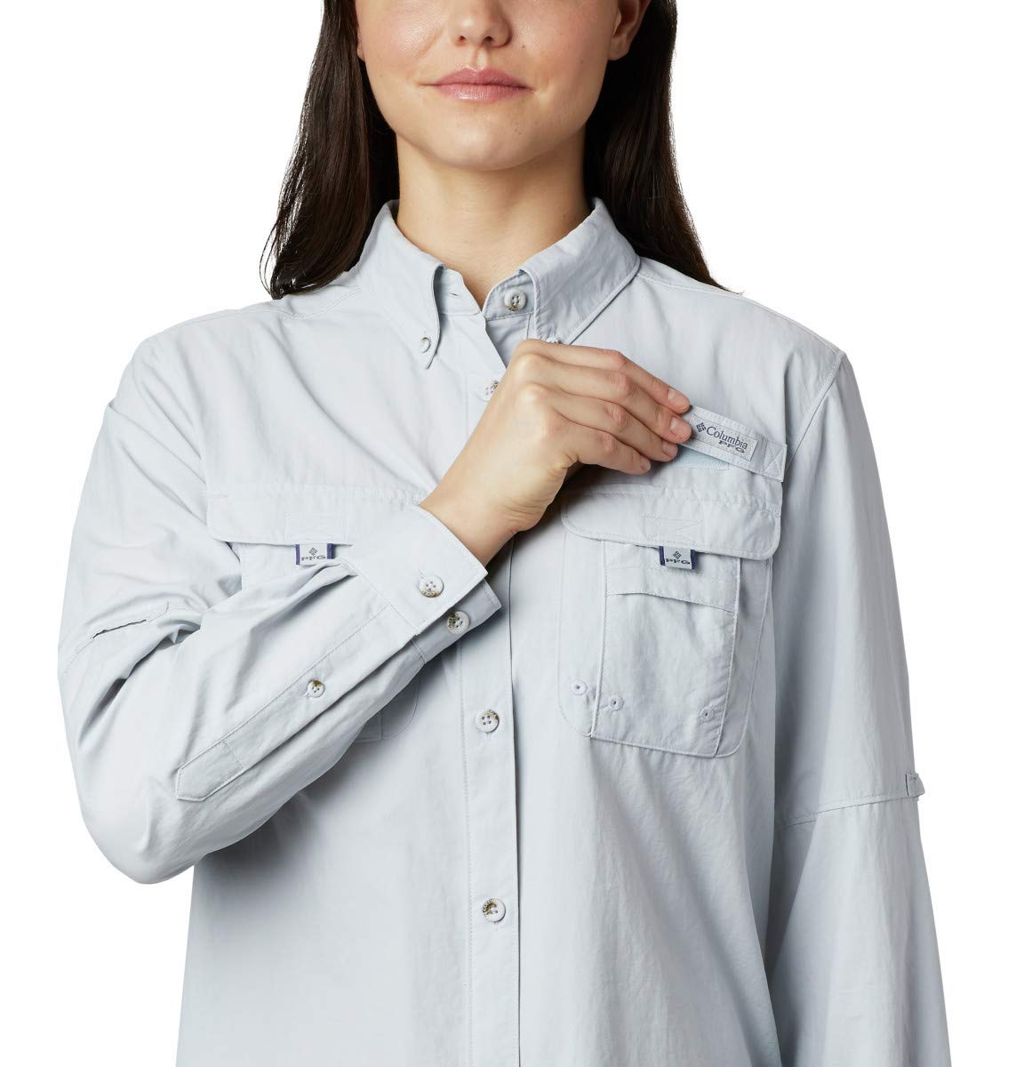 Columbia Women's Standard PFG Bahama II UPF 30 Long Sleeve Fishing Shirt, Cirrus Grey, Small