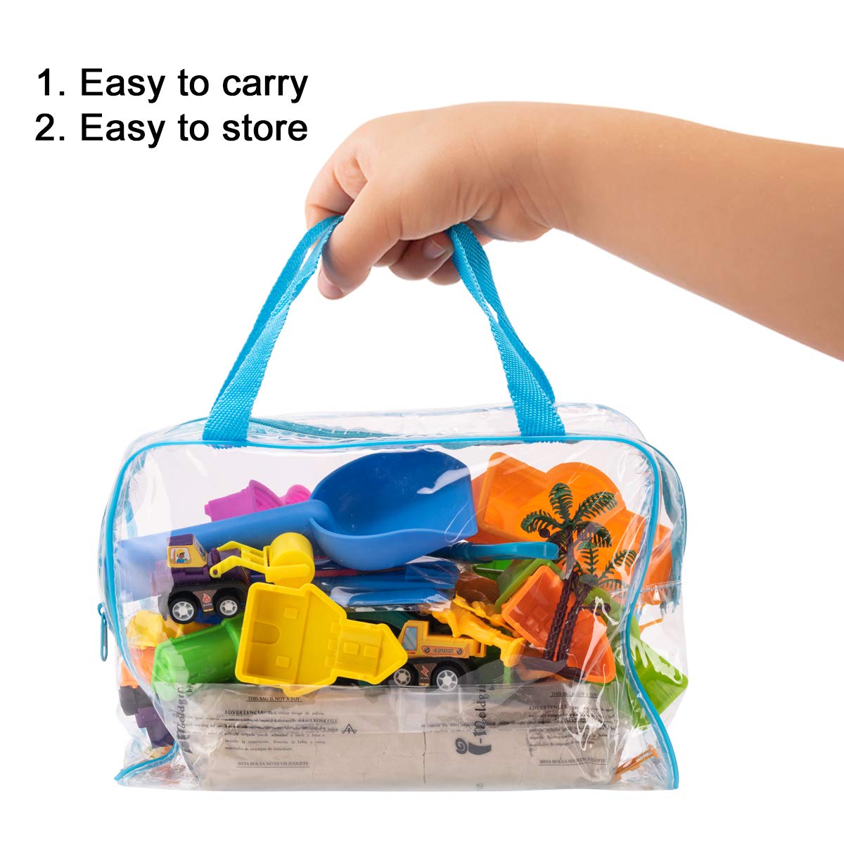 Play Sand for Kids, 3lbs Magic Sand, Building Castle Sand Molds Tools, Construction Trucks, Construction Toys and Signs, Sand Tray and Storage Bag, 43PCS Sandbox Toys Set for Toddlers Kids Boys Grils