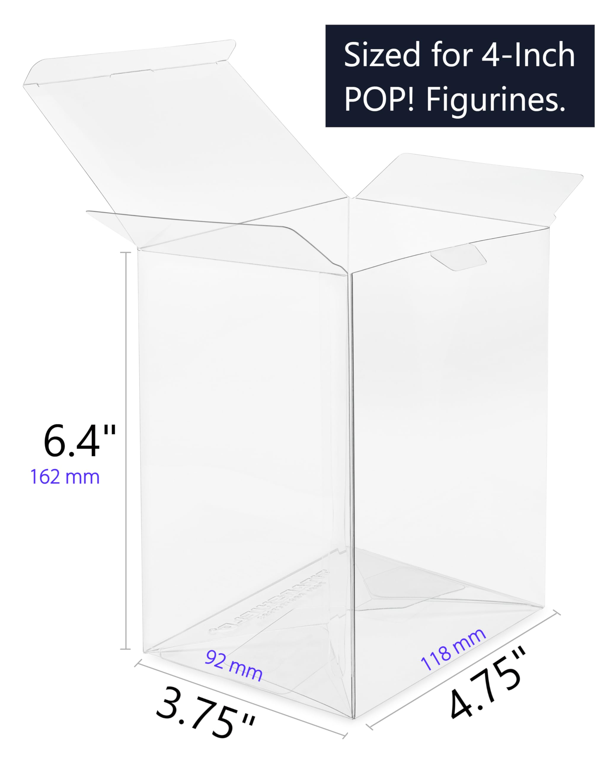TitanShield 0.5mm Pop Protectors Sleeve Case Compatible with Funko - 4" Inch Pop! Vinyl Figures (100 Pack)