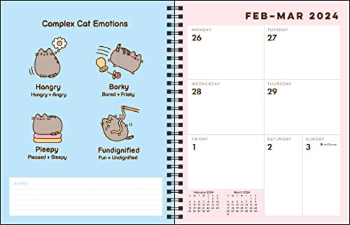 Pusheen 16-Month 2023-2024 Weekly/Monthly Planner Calendar