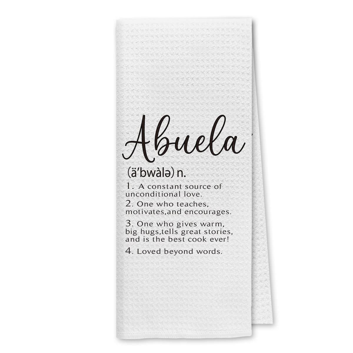 Dibor Abuela Definition Kitchen Towels Dish Towels Dishcloth,Abuela Grandma Appreciation Decorative Absorbent Drying Cloth Hand Towels Tea Towels for Bathroom Kitchen,Grandma