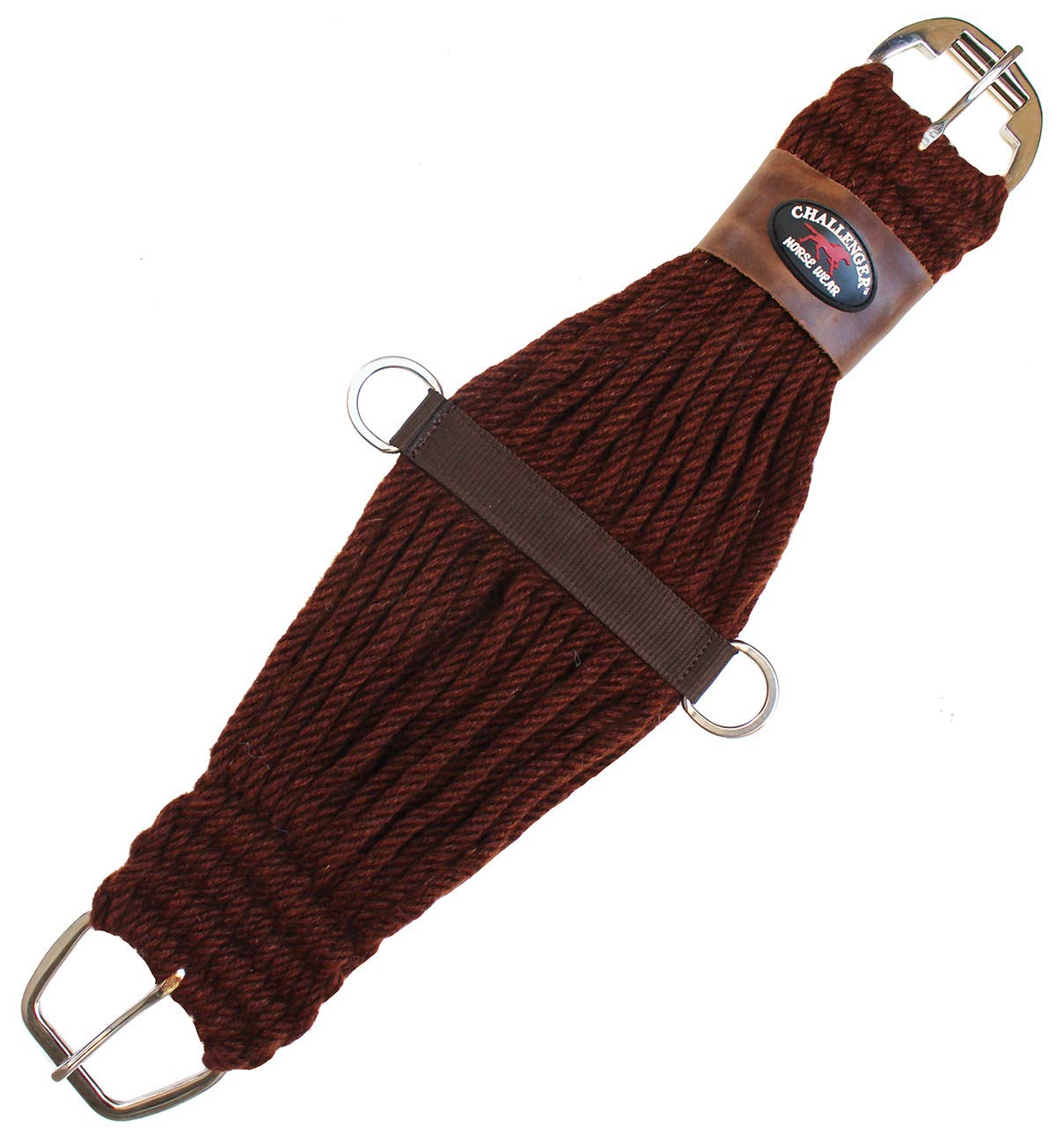 CHALLENGER Horse 22" Western 27 Strand Double Weave Brown Mohair Roper Cinch 97RT07BR-22