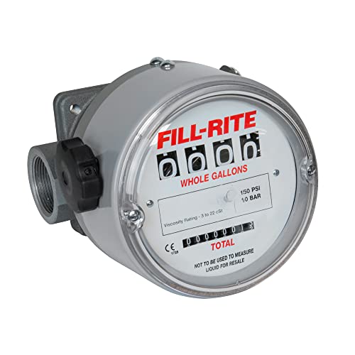 Fill-Rite TN860AN1CAB1GAC-RL High Flow/High Pressure Rugged Application Meters, 150 PSI, 1-1/2" NPT, 6 to 60 LPM, 3-22 Viscosity Range