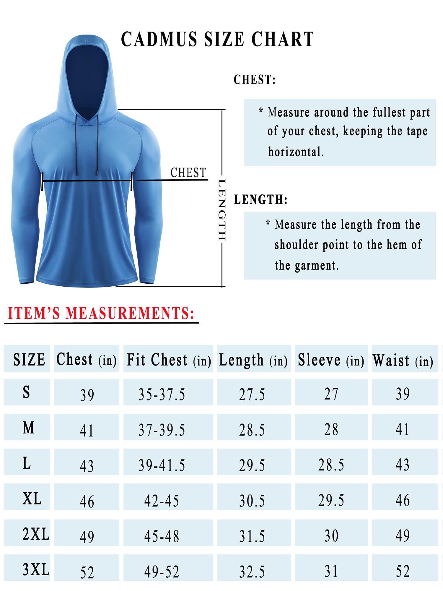 CADMUS Men's Workout Long Sleeve Fishing shirts UPF 50+ Sun Protection Dry Fit Hoodies,1 Pack,096,Pink,X-Large
