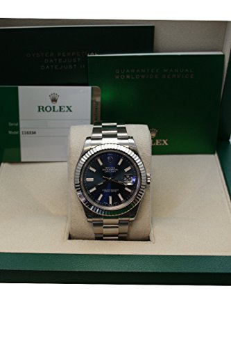 Rolex Datejust Ii 41mm Steel Blue Dial Men's Watch 116334