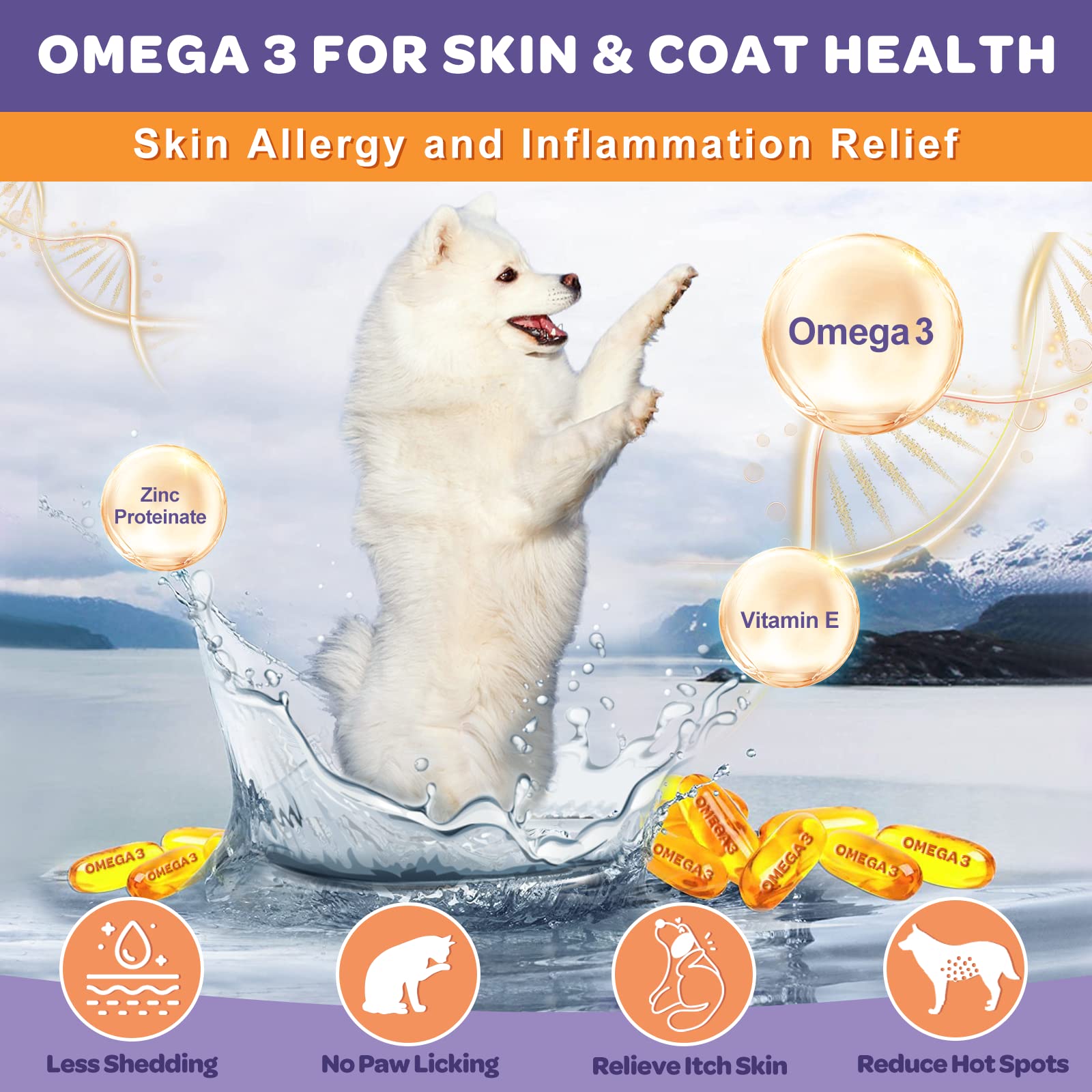 Glucosamine for Dogs, Hip and Joint Supplement,Probiotics for Dogs, 6 Billion CFUs, Freeze Dried Dog Probiotics with Prebiotics and Digestive Enzymes