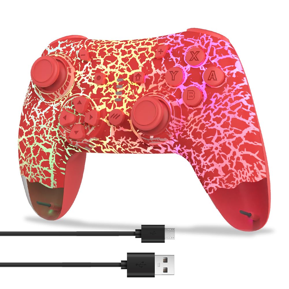 DYONDER Wireless Switch Controller for Switch/Switch Lite/Switch OLED, Gaming Controller for PC/iOS/Android,Switch Gamepad Remote with RGB/Programmable/Motion Control/Vibration/Turbo/Wakeup