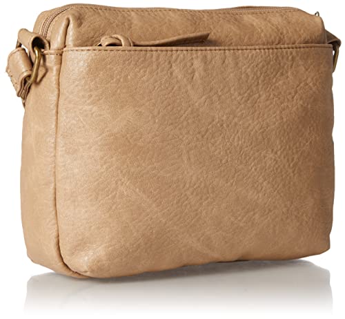 Bueno of California Smooth Faux Leather Crossbody, Sand