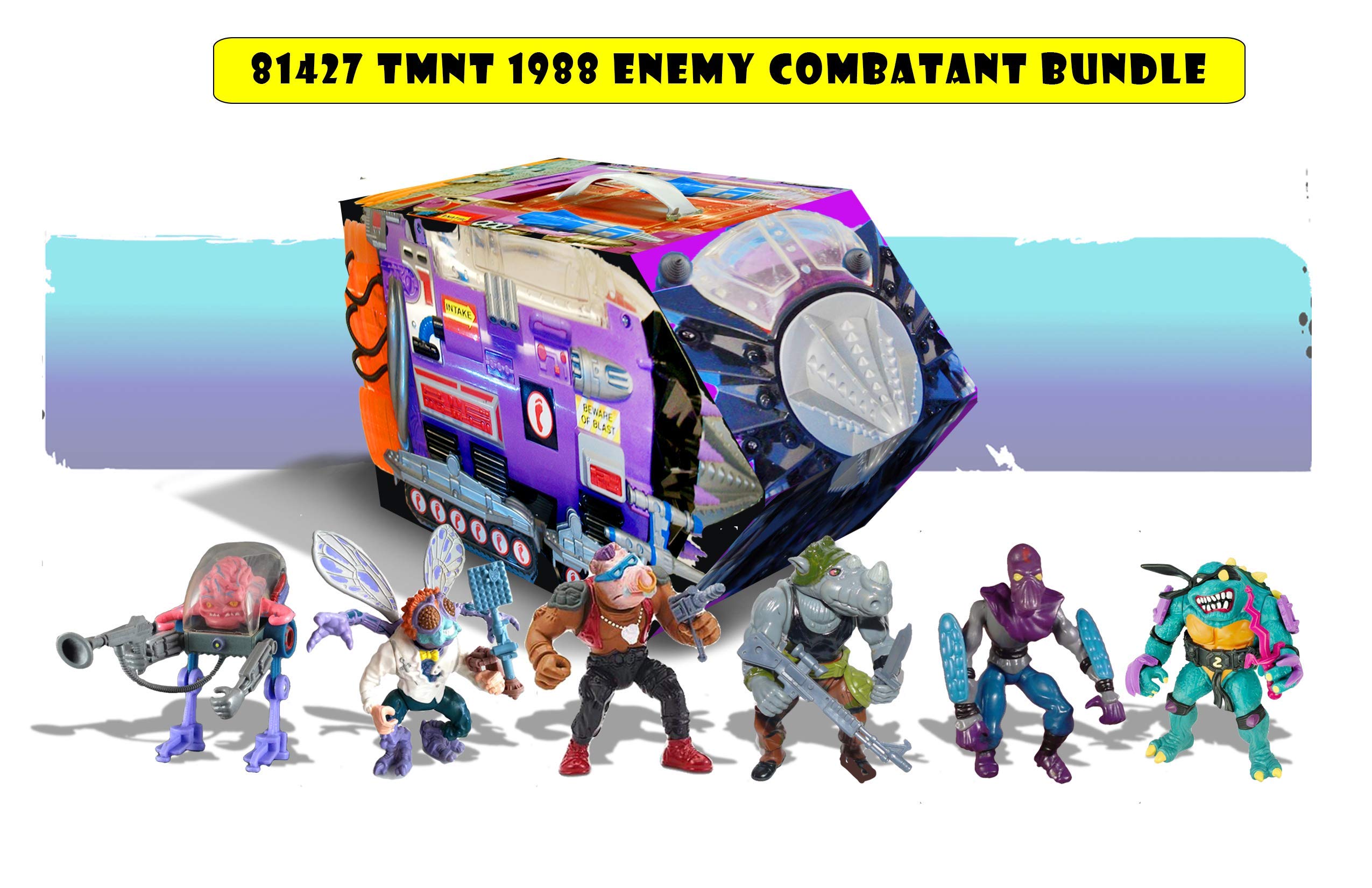 PlayMates Teenage Mutant Ninja Turtles: Retro Villains Mutant Module 6-Piece Action Figure Set, Multicolor