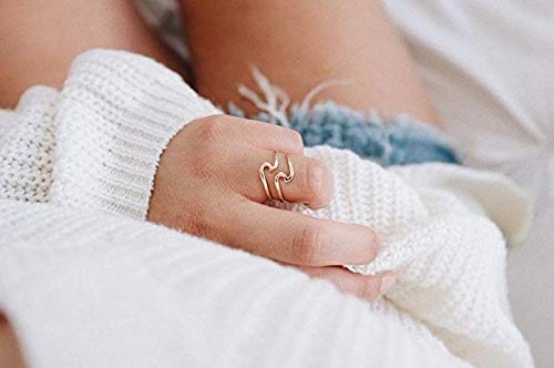 Pura Vida Rose Gold Coated Wave Ring - Gold Plated .925 Sterling Silver - Size 5