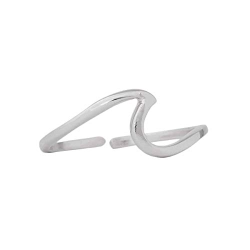 Pura Vida Silver Wave Toe Ring, 925 Sterling Silver - Sizes 5-9