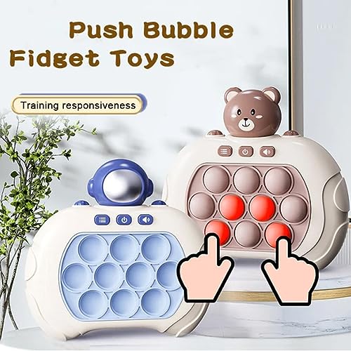 Quick Push Bubble Competitive Game Console Series, Pocket Game Console for Kids, Quick Push Game Toys, Children's Breakout Speed Push Game Machine Decompression Toy for Kids Ages 3-12 Years Old (D)