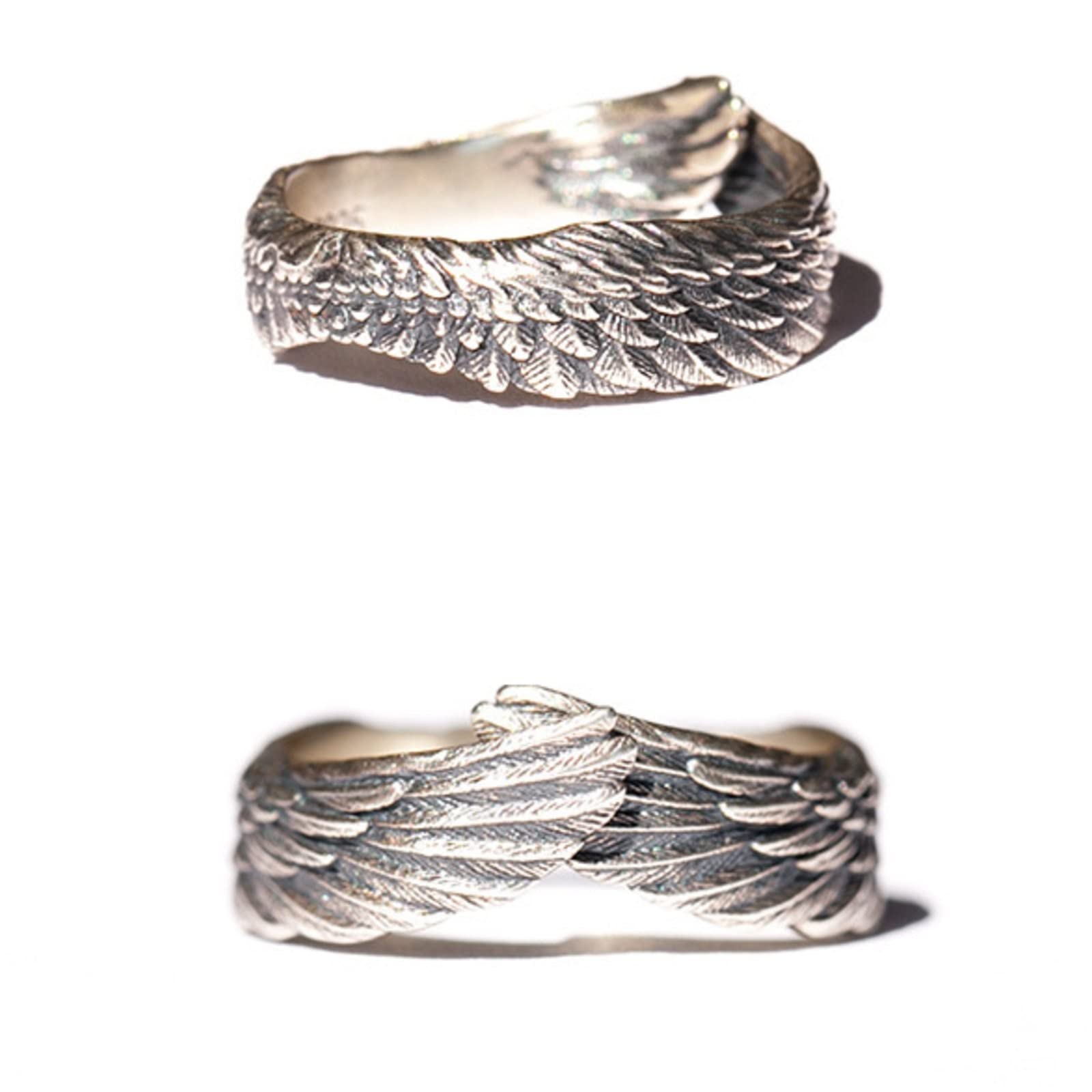 Diamond Ring Gift Ring Big RingAdjustable Vintage Diamond Wing Ring Shape RingDiamond Opening Ring Shape Ring Rings Spoon Jewelry (Silvery #2, One Size)