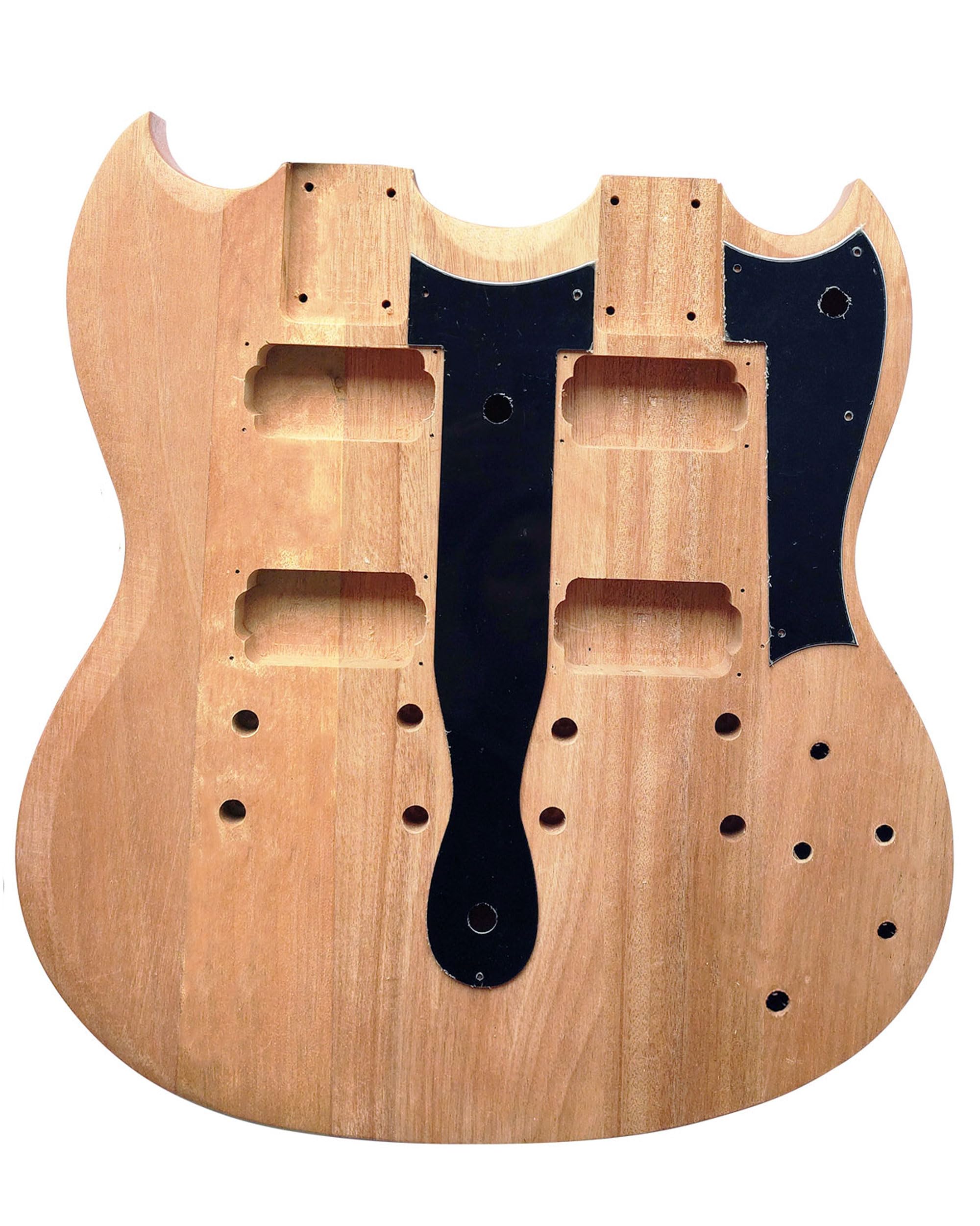 Double Neck Guitar Kits Beginner Kits 12 String Right Handed with Mahogany Body Mahogany Neck Rosewood Fingerboard Chrome Hardware Build Your Own Guitar.