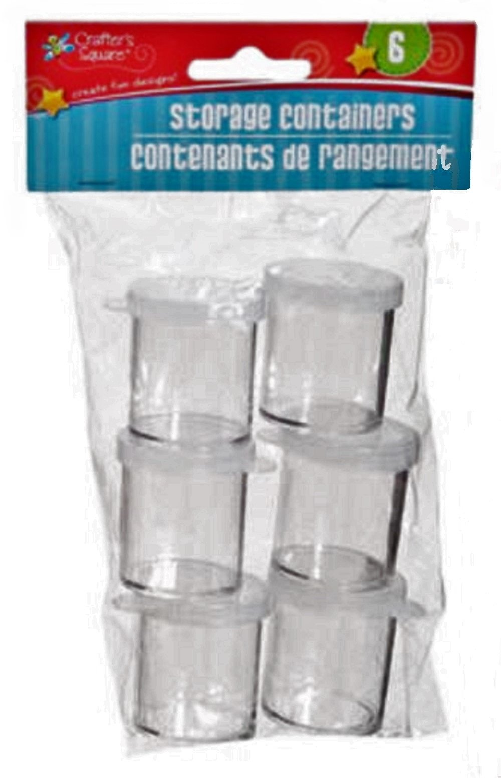 Mini Storage Containers for Arts and Crafts, 3-pk Set (1.5 x 1.25 Inches)