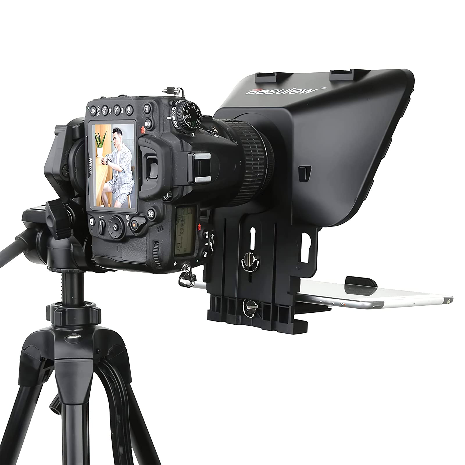 Desview T3 Teleprompter, Teleprompter with Remote Control, Work with iPad/Tablet/Smartphone up to 11 inch, 8 inch High Display Mirror, Support Wide Angle Lens, Great Partner for Live Streaming