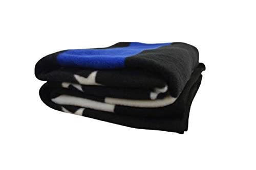 Infinity Republic - Thin Blue Line Soft Fleece Throw Blanket - 50x60 Perfect for Living Rooms, bedrooms, Kids' Rooms, Outdoors!