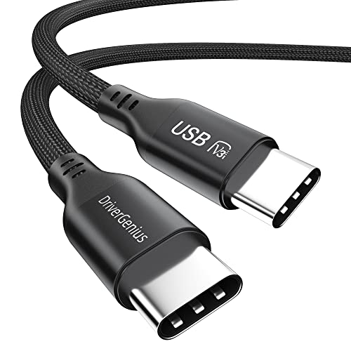DriverGenius USB4 40Gbps USB C to C Cable 6ft - 8K 60Hz Display (DP-Alt Mode), 240W Power Delivery - Compatible with Windows 11, macOS 14 Sonoma (UC240-40G)
